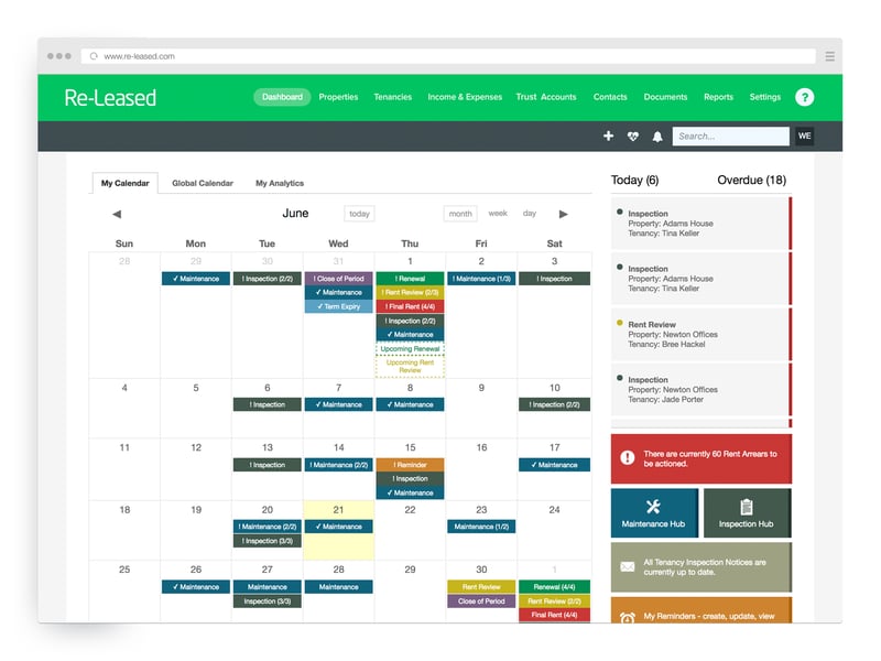 Property Management Reporting - Re-Leased