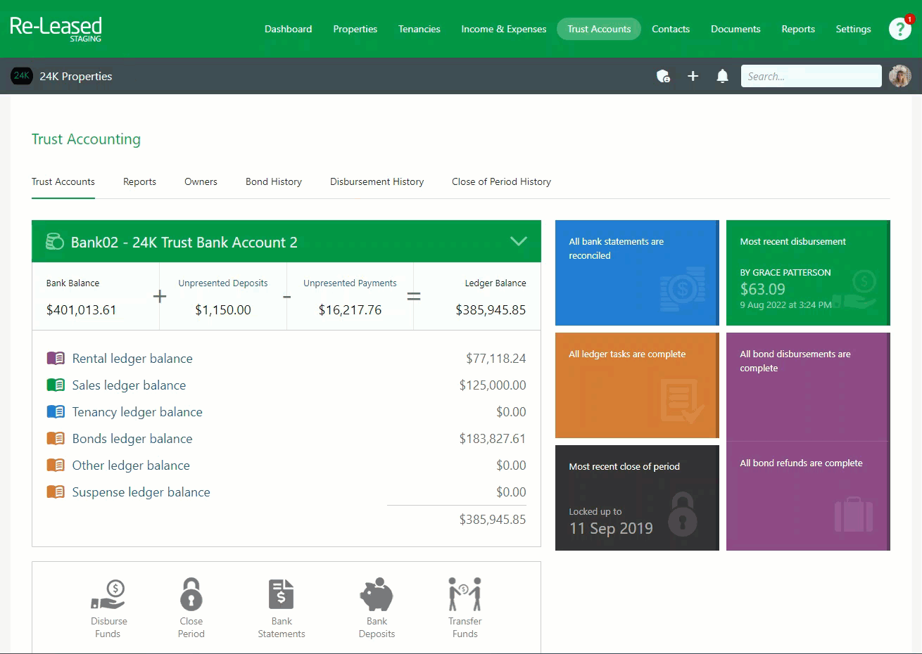 Trust Accounting Commercial Property Management Software — Re-Leased